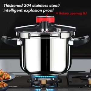 Stainless Steel Pressure Cooker, Multi Functional Explosion Proof Pressure Cooker Household 304 Stainless Steel Pressure Cooker Large Pressure Cooker (8L)