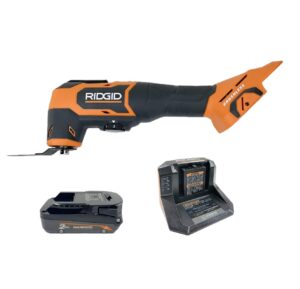 ridgid 18v brushless cordless oscillating multi-tool kit with 2.0 ah max output battery and 18v charger