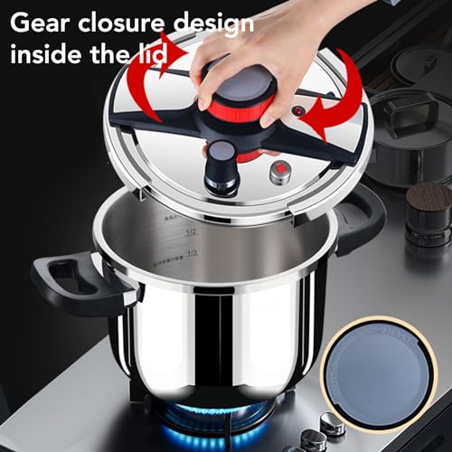 Stainless Steel Pressure Cooker, Multi Functional Explosion Proof Pressure Cooker Household 304 Stainless Steel Pressure Cooker Large Pressure Cooker (8L)