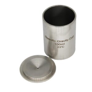 high precision stainless steel specific gravity cup density cup pycnometer 100 ml simple pack