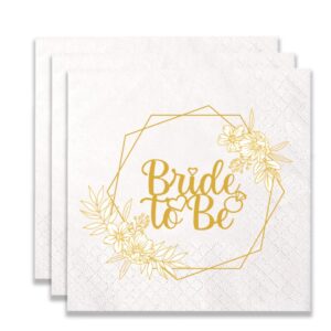 100 pack of bride to be paper napkins for wedding engagement party bridal shower bachelorette decoration