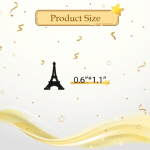 100pcs Eiffel Tower Confetti, Black Glitter Paris Party Table Confetti, Paris French Theme Party Paper Scatters, Baby Shower/Bridal Shower Party Table Decoration