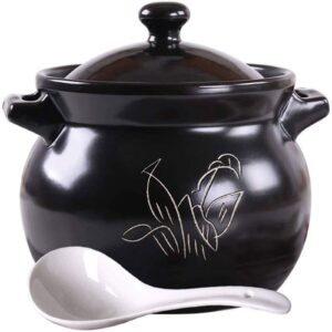 ceramic casserole cosy and trendy tagine pot high temperature resistant stew pot with lid for different cooking styles and temperature settings(size:5l) ()