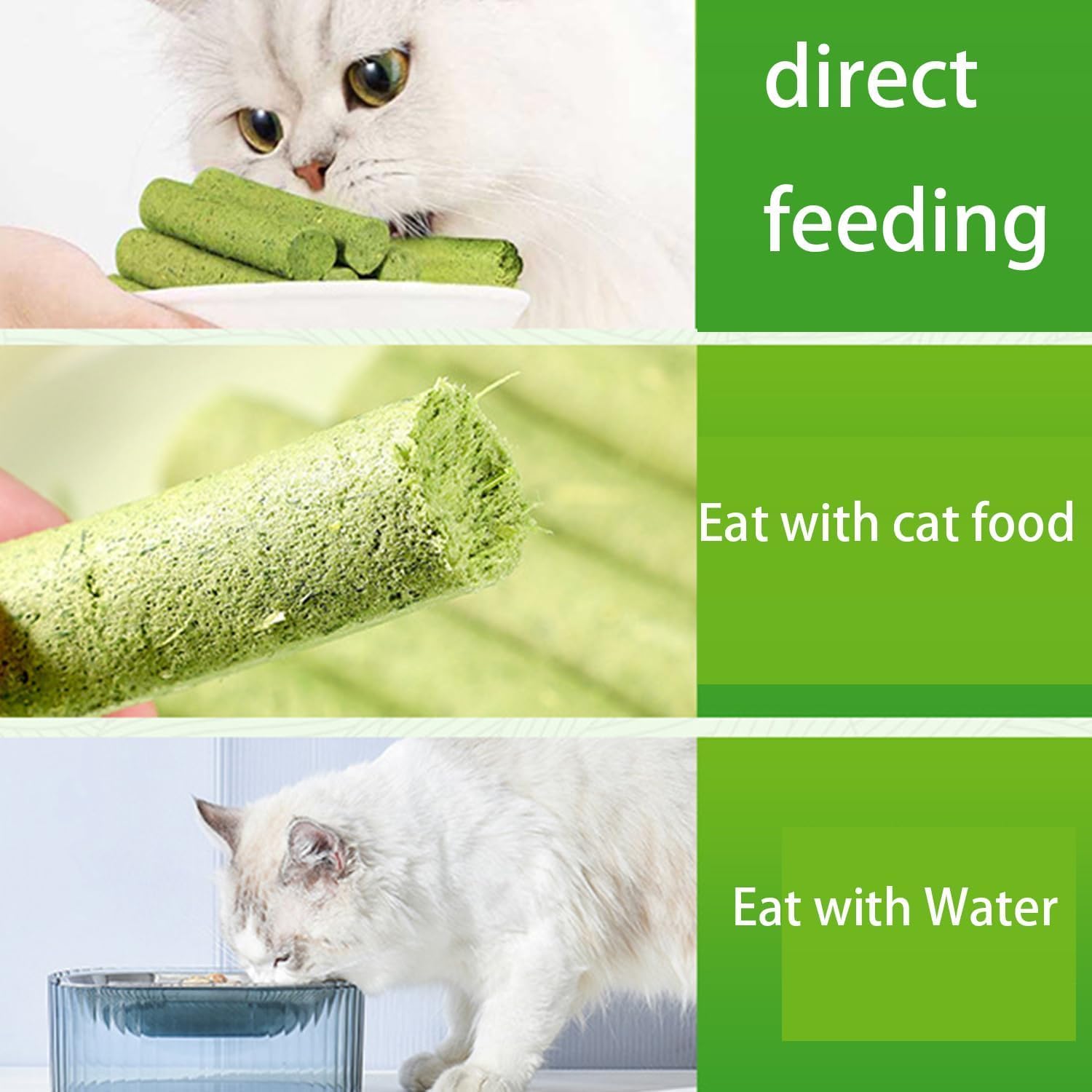 EZGHAR Cat Grass Teething Stick, Cat Grass Teething Stick Cuddles and Meow, Cat Grass Teething Stick Chicken, Cat Grass Teething Sticks for Indoor Cats (5 Bags / 30 Pcs)