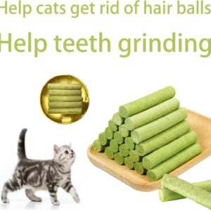 EZGHAR Cat Grass Teething Stick, Cat Grass Teething Stick Cuddles and Meow, Cat Grass Teething Stick Chicken, Cat Grass Teething Sticks for Indoor Cats (5 Bags / 30 Pcs)