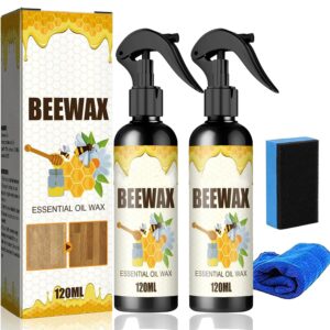 toheok 2pcs beeswax furniture polish, original beeswax furniture polish, natural micro-molecularized beeswax spray, furniture beeswax polish and cleaner spray