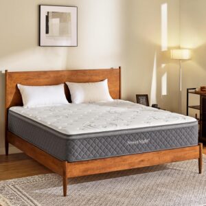 sweetnight twin mattress - 12 inch twin bed mattress in a box, hybrid twin size mattress with pocketed coils for comfort sleep and balanced support