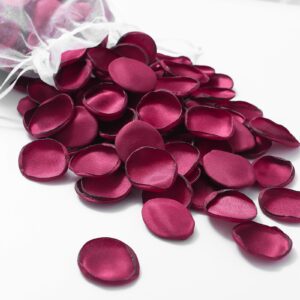 serwalin 300pcs silk rose petals for weddings flowers petals for valentine's day burgundy petals fake rose petals flower girl petals for wedding flower girl basket aisle runner bridal shower