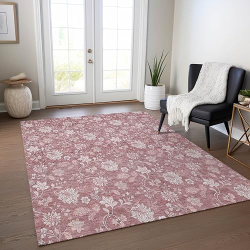 Addison Rugs Chantille ACN681 Blush 5' x 7'6" Indoor Outdoor Area Rug, Easy Clean, Machine Washable, Non Shedding, Bedroom, Entry, Living Room, Dining Room, Kitchen, Patio Rug