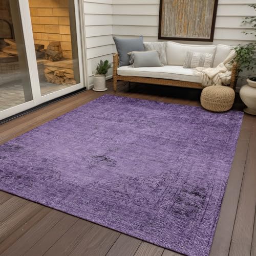 Addison Rugs Chantille ACN658 Purple 9' x 12' Indoor Outdoor Area Rug, Easy Clean, Machine Washable, Non Shedding, Bedroom, Entry, Living Room, Dining Room, Kitchen, Patio Rug