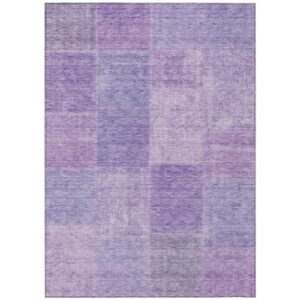 addison rugs chantille acn664 lavender 3' x 5' indoor outdoor area rug, easy clean, machine washable, non shedding, bedroom, entry, living room, dining room, kitchen, patio rug