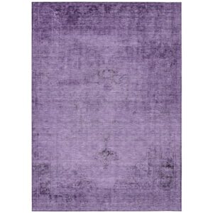 addison rugs chantille acn658 purple 9' x 12' indoor outdoor area rug, easy clean, machine washable, non shedding, bedroom, entry, living room, dining room, kitchen, patio rug