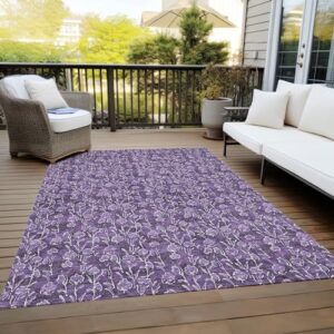 Addison Rugs Chantille ACN692 Purple 3' x 5' Indoor Outdoor Area Rug, Easy Clean, Machine Washable, Non Shedding, Bedroom, Entry, Living Room, Dining Room, Kitchen, Patio Rug