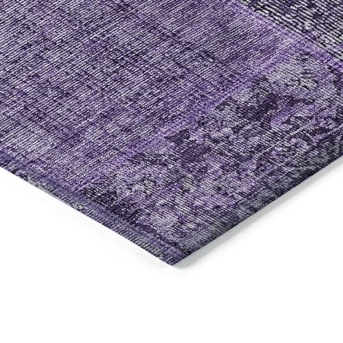 Addison Rugs Chantille ACN669 Eggplant 1'8" x 2'6" Indoor Outdoor Area Rug, Easy Clean, Machine Washable, Non Shedding, Bedroom, Entry, Living Room, Dining Room, Kitchen, Patio Rug