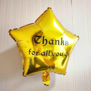 LOONELO Thanks for All You Do Helium Foil Balloons, 10pcs Thank You Hanging Balloons for Wedding Congrats Grad National Nurses Day Happy Retirement We Appreciate You Party Decorations