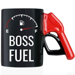 onebttl boss gifts, boss fuel coffee mug with fueling nozzle handle, gifts from employees, 13.5oz/400ml funny ceramic mug for boss day, christmas