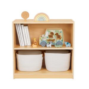 oook montessori shelf and toy storage, compact toddler bookshelf for small space, wooden storage cabinet shelves and kids bookcase for classroom, kindergarten, kids room, playroom.