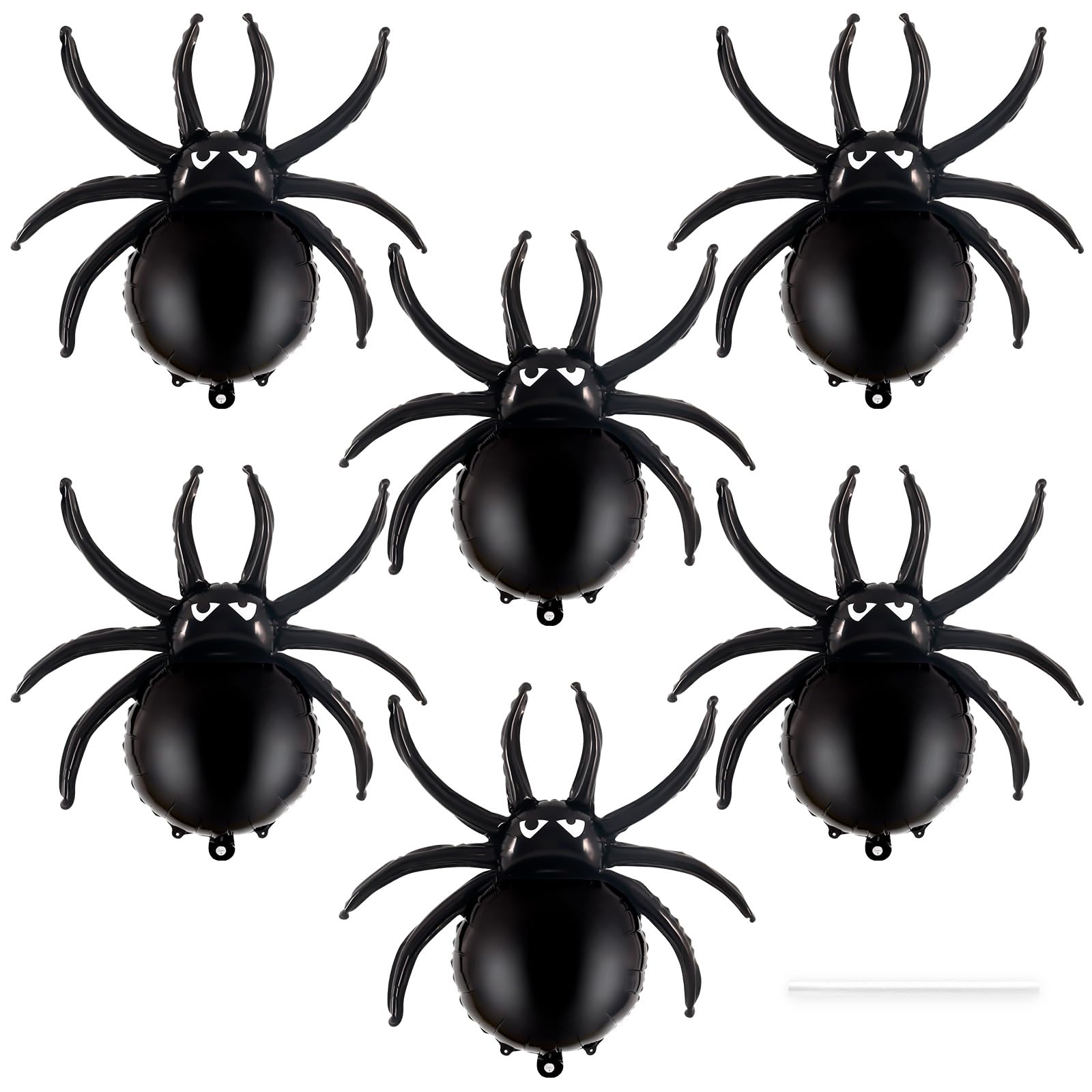 6 Pcs Spider Balloons,33 Inch Large Halloween Black Spiders Balloon Spider Foil Balloons Mylar Balloons for Halloween Party Birthday Haunted House Spooky Decoration Supplies