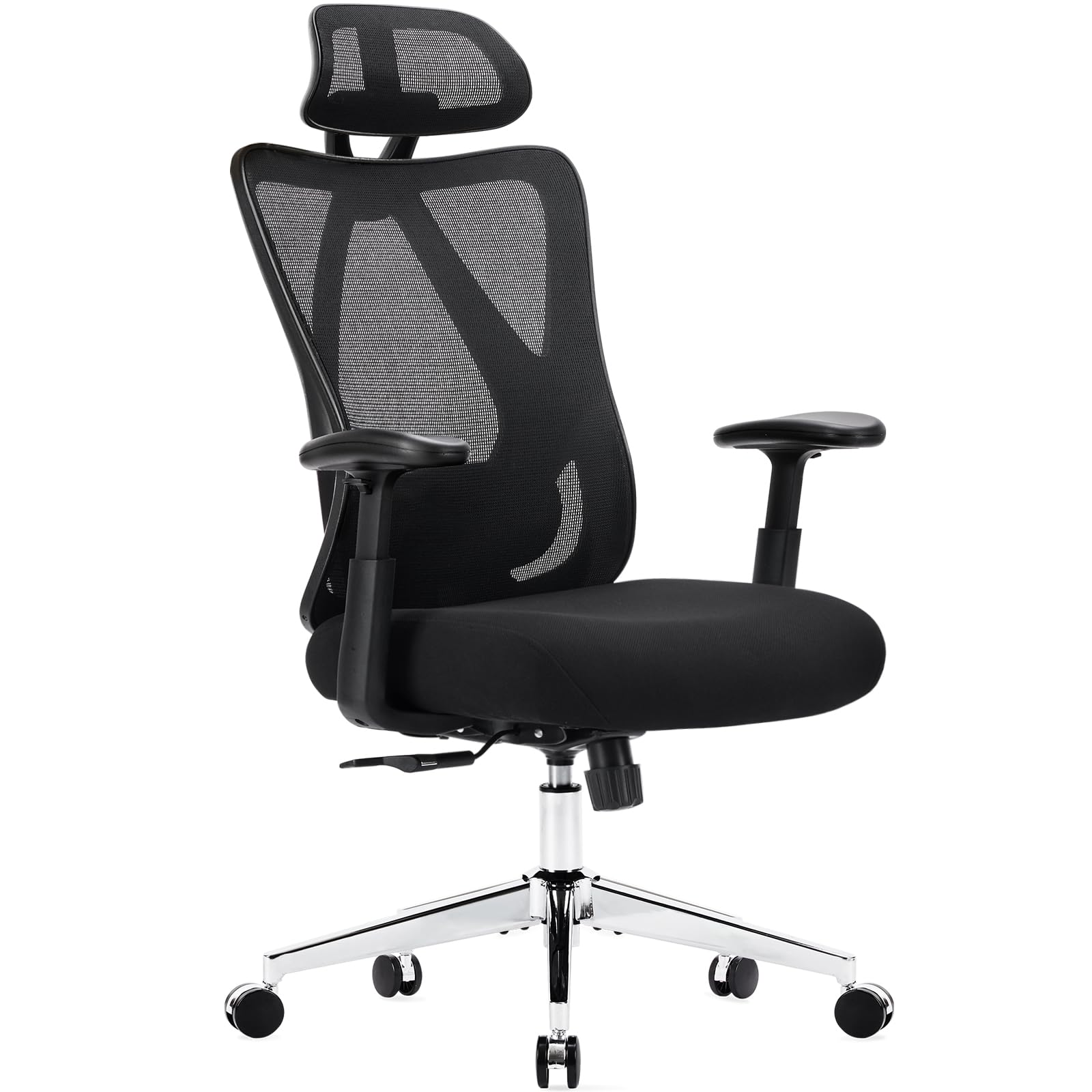 Office Chair, Desk Chair Computer Chair Ergonomic Office Chair with 2D Armrest Adjustable Lumbar Support & Headrest, High Back Home Office Desk Chair 135°Tilt Function Big and Tall Office Chair