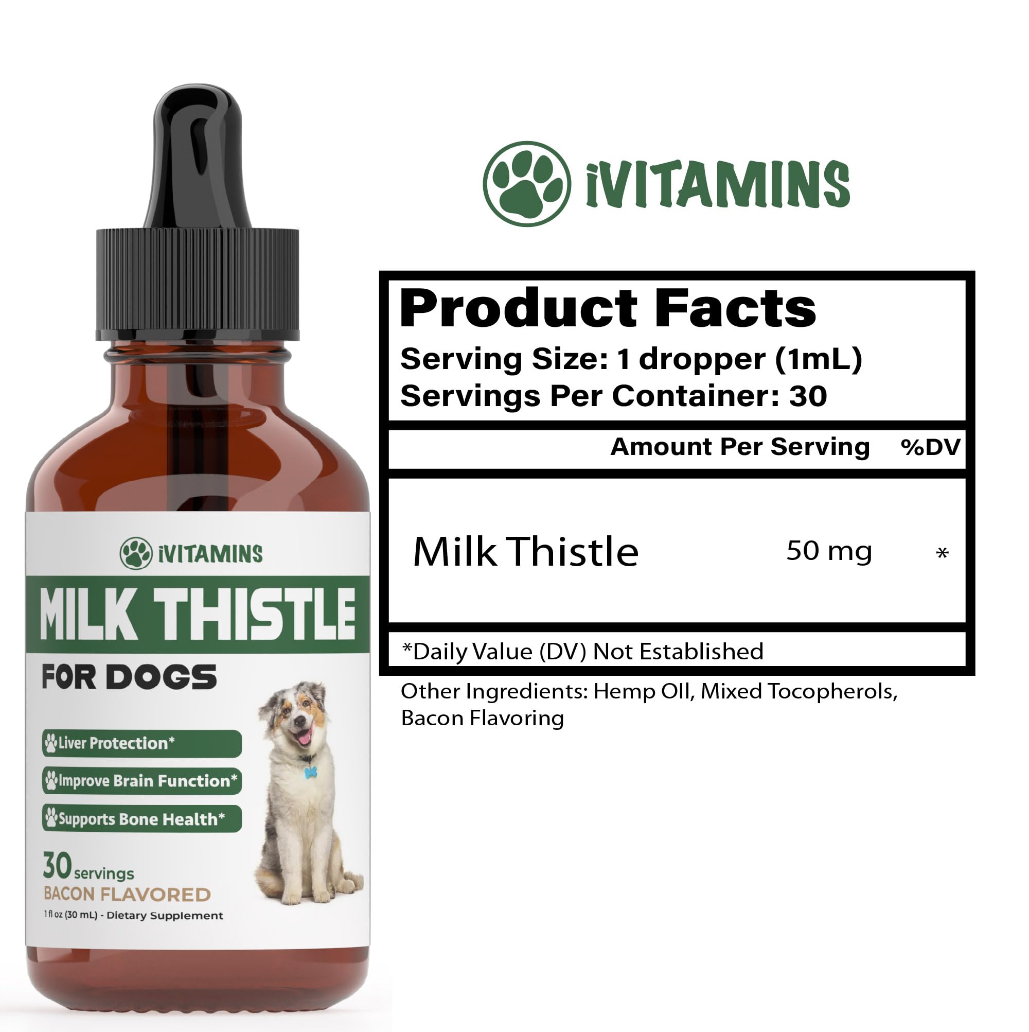 Milk Thistle for Dogs | Supports Liver and Kidney Health | Milk Thistle for Dogs Liver Support | Dog Milk Thistle | Dog Liver Support | Dog Liver Supplement | Milk Thistle Supplement for Dogs | 1 oz