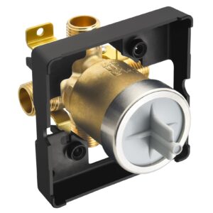 tub and shower valve body for d shower faucet, works with d 13, 14, 17 or 17t series single-function or dual-functions shower valve trim kits, brass construction