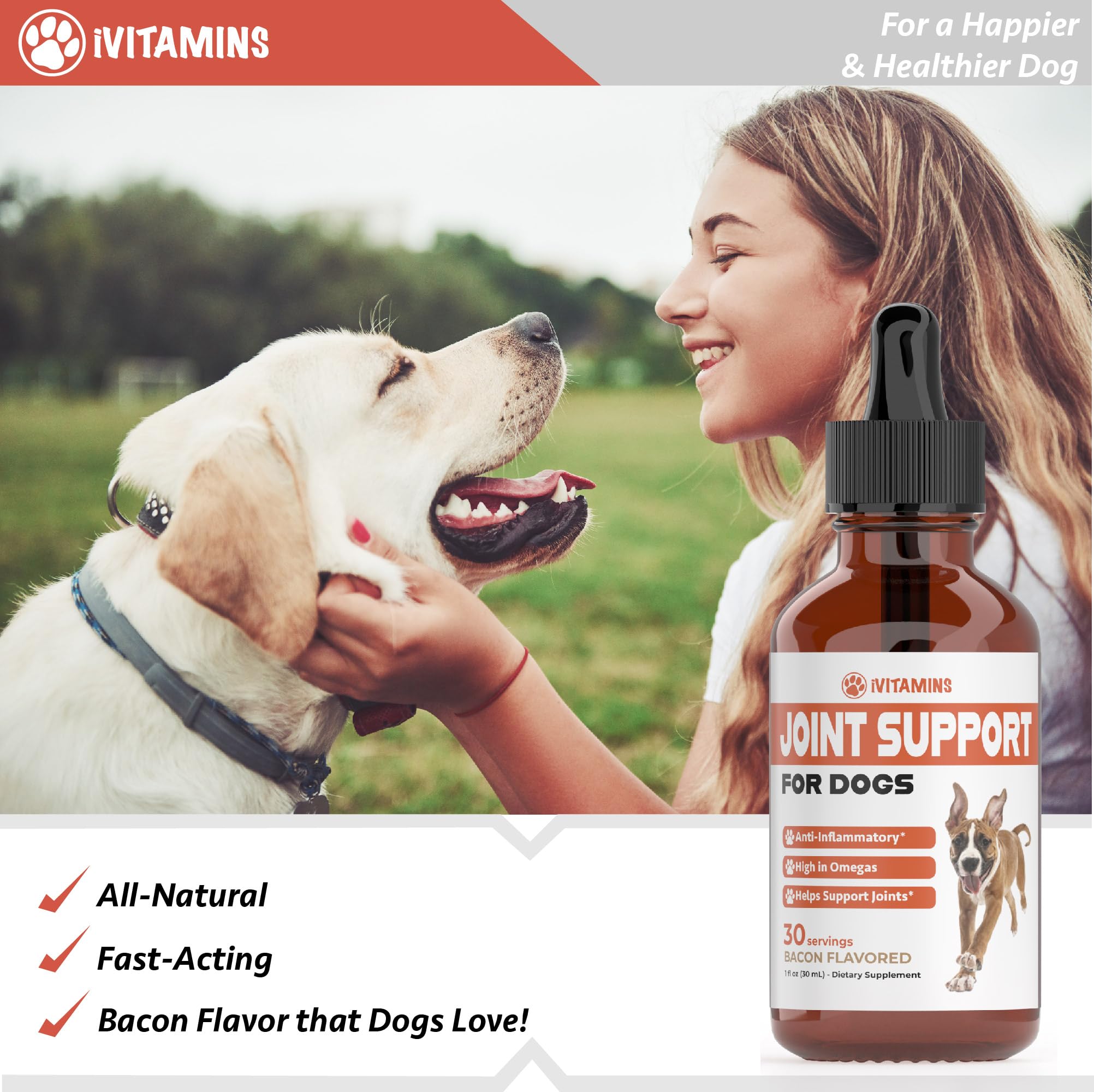 Joint Support Supplement for Dogs | Dog Hip and Joint Supplement | Supports Healthy Hips, Joints, & Much More | Dog Joint Supplement | Joint Supplement for Dogs | Joint Support for Dogs | 1 fl oz