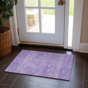 Addison Rugs Chantille ACN709 Lavender 1'8" x 2'6" Indoor Outdoor Area Rug, Easy Clean, Machine Washable, Non Shedding, Bedroom, Entry, Living Room, Dining Room, Kitchen, Patio Rug