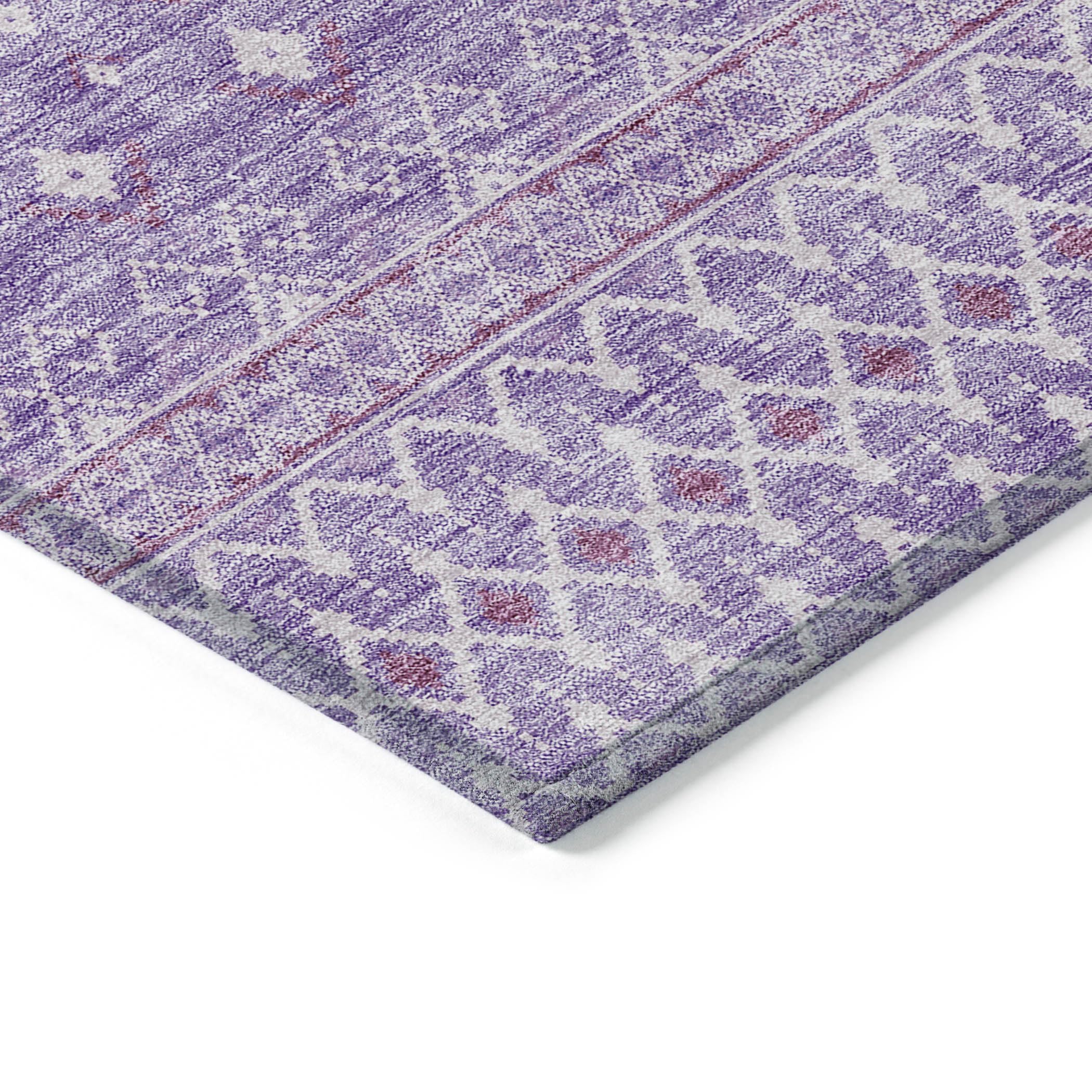 Addison Rugs Chantille ACN709 Lavender 1'8" x 2'6" Indoor Outdoor Area Rug, Easy Clean, Machine Washable, Non Shedding, Bedroom, Entry, Living Room, Dining Room, Kitchen, Patio Rug