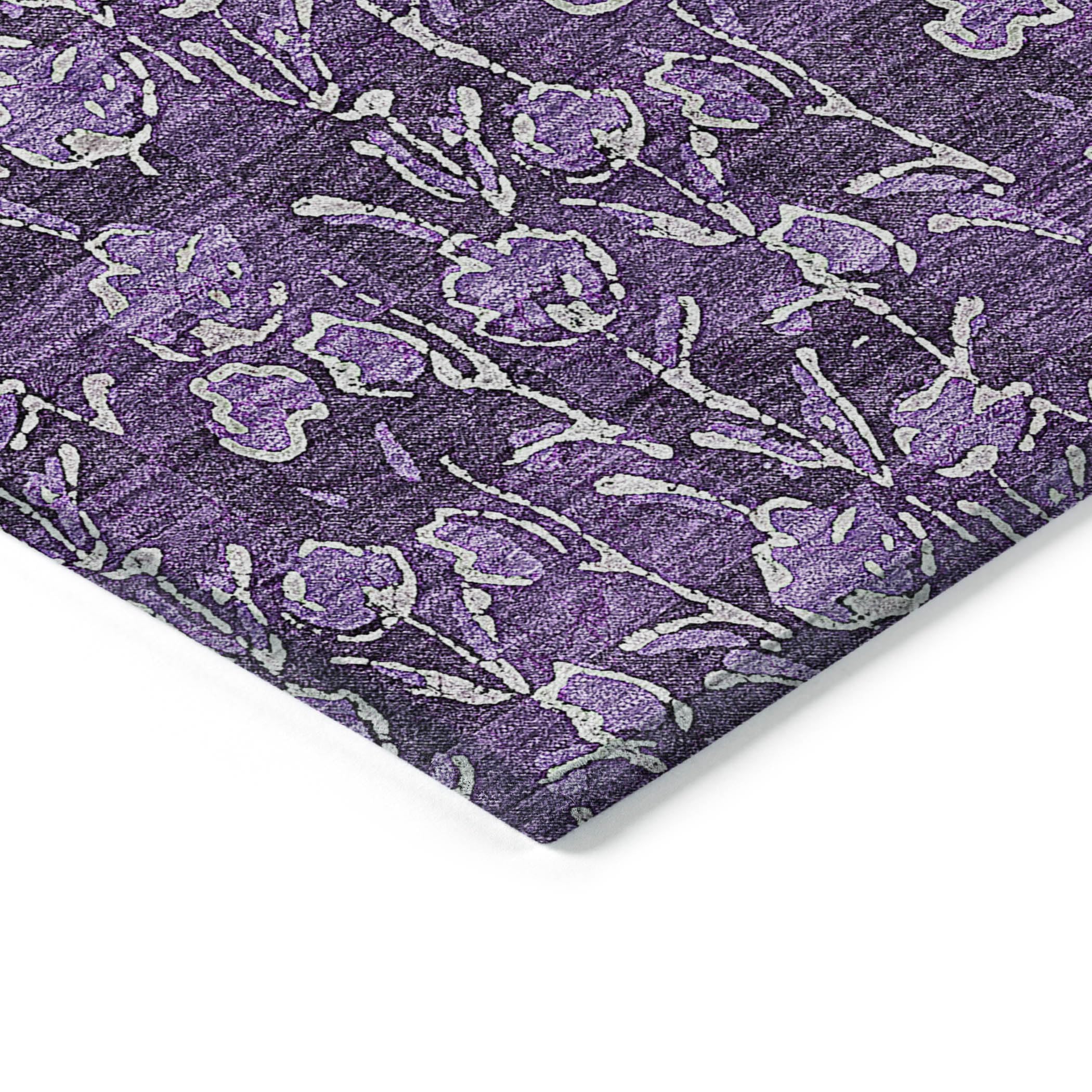 Addison Rugs Chantille ACN692 Purple 3' x 5' Indoor Outdoor Area Rug, Easy Clean, Machine Washable, Non Shedding, Bedroom, Entry, Living Room, Dining Room, Kitchen, Patio Rug