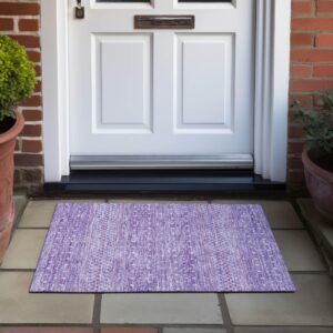 Addison Rugs Chantille ACN709 Lavender 1'8" x 2'6" Indoor Outdoor Area Rug, Easy Clean, Machine Washable, Non Shedding, Bedroom, Entry, Living Room, Dining Room, Kitchen, Patio Rug