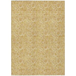 addison rugs chantille acn661 gold 8' x 10' indoor outdoor area rug, easy clean, machine washable, non shedding, bedroom, entry, living room, dining room, kitchen, patio rug