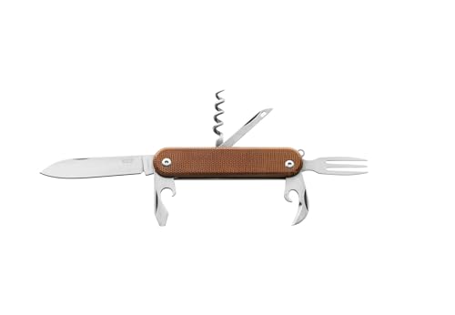 MKM Maniago Knife Makers MALGA 6 V2 with MagnaCut Steel, Pocket Knife and Multi Tool, 6 Tools in 1, CPM-MagnaCut Primary Blade, Slip Joint, Made in Italy (Natural Micarta)