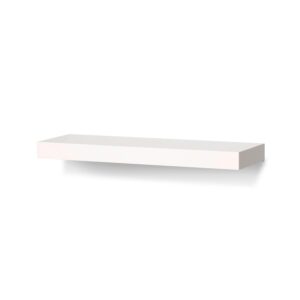 mini 6"x20" white floating shelf mdf matte includes hardware