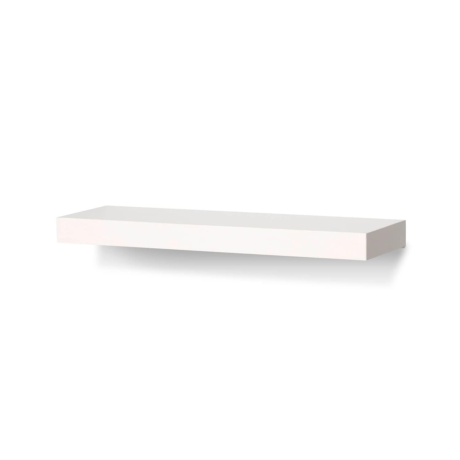 Mini 6"x20" White Floating Shelf MDF Matte Includes Hardware