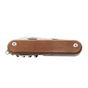 MKM Maniago Knife Makers MALGA 6 V2 with MagnaCut Steel, Pocket Knife and Multi Tool, 6 Tools in 1, CPM-MagnaCut Primary Blade, Slip Joint, Made in Italy (Natural Micarta)