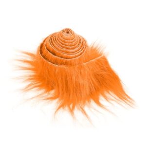 lusofie 1pc shaggy plush faux fur fabric precut strips 4x100inch orange fur fluffy fuzzy craft fur for gnomes beard santa claus hair dwarf cosplay costume diy craft decoration (orange)