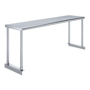 amgood 12" wide x 48" long x 18" high. stainless steel single overshelf for 48" long prep table