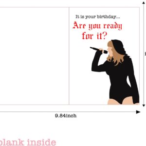 Sincerez Song-Inspired Birthday Card and Envelope Set - 'Are You Ready for It?' - Music Birthday Card for Friends, Sisters, Daughters, Nieces