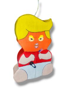 ctt political piñata - baby trump large decoration for birthday parties, cinco de mayo, graduation & more, adults, baby trump