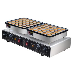 Mini Dutch Pancake Baker, 50PCS 1900W Commercial Electric Nonstick Waffle Maker Machine ， 1.8 Inches Pancake Maker Machine Dutch Poffertjes Grill For Home Kitchen Restaurant Snack Dessert