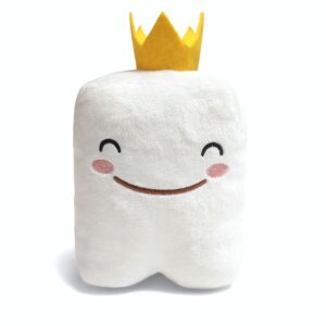 6" tooth fairy pillow with back pocket - soft plush stuffed animal toy for kids, boy or girl - squishable holder