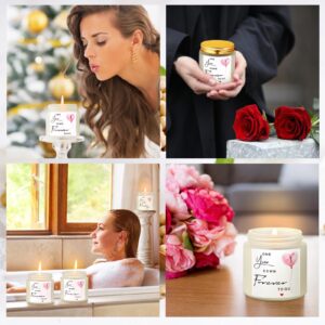 MTLEE 1 Year, 1st, One Year, First Anniversary Candle Gift for Him Her Valentine's Day Couple Happy Anniversary Present Lavender Scented Candle for Wedding Boyfriend Girlfriend Husband Wife