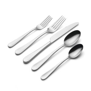 Oneida Grant Piece Everyday Flatware Set, 20 Count, Metallic