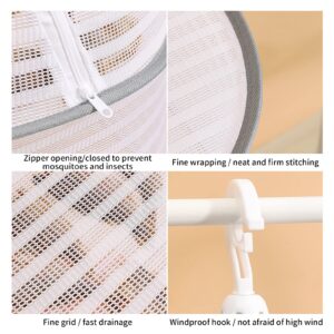 JUOPZKENN Drying Rack,Folding Mesh Clothes Hanging Dryer,Zipper Opening Hanging Drying Fish Net for Shrimp Fish Fruit Vegetables Herbs(Single Layer)