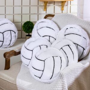 gerrii sports pillows softball plush pillow volleyball pillow sport theme fluffy stuffed throw pillow softball volleyball room decor gift for bedroom decoration supplies(volleyball,6 pcs)