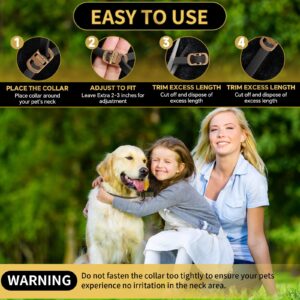 YOTANGO 4 Pack Flea Collar for Dogs, 32 Months Flea and Tick Prevention for Dogs, Waterproof Dog Flea Collar, Dog Flea and Tick Treatment, Adjustable Flea and Tick Collar for Dogs Puppy-Black