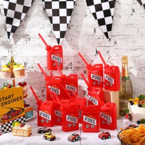 Mifoci 12 Pack Race Car Cups Set 11 oz Car Drinking Cups with Straw Race Car Birthday Party Supplies Party Decorations for Boys Kids Racing Car Theme Birthday Party Supplies