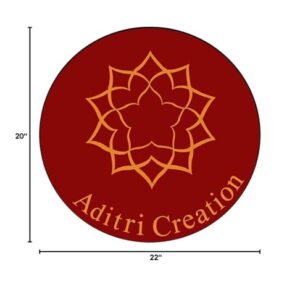 Aditri Creation Set of 1 Large Decorative Red Puja Cloth Fabric Puja Chunari, Pooja Chunar Dupatta (Size :- 29 Inches x 5 Inches) Pooja Items Articles for Decoration for Statue Frame Idol Temple