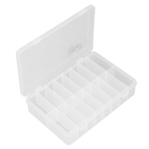 16 Grids Organizer Container, 16 Grids Transparent Container Hardware Storage Box 16 Compartment Parts Box Jewelry Organizer, Hooks & Hangers