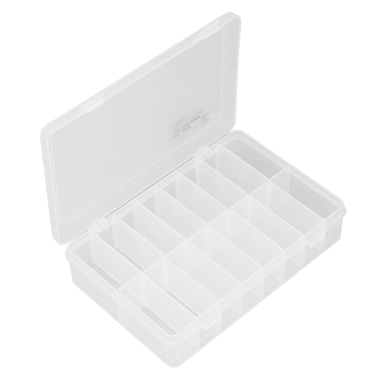 16 Grids Organizer Container, 16 Grids Transparent Container Hardware Storage Box 16 Compartment Parts Box Jewelry Organizer, Hooks & Hangers